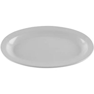 G.E.T. Enterprises White 10 Oval Serving Platter, Break Resistant Dishwasher Safe Melamine Plastic, Supermel Collection OP-610-W-EC, 10" x 6.75" (Pack of 4)