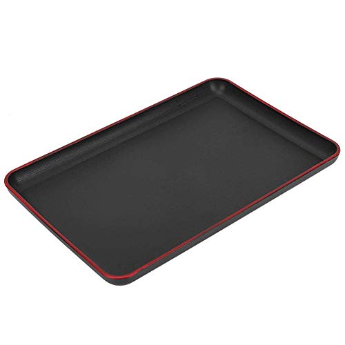 Japanese Style Plastic Rectangular Serving Tray, Non-Slip Food Serving Tray Plate for Restaurant Home Hotel(#1)