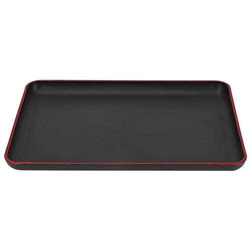 Japanese Style Plastic Rectangular Serving Tray, Non-Slip Food Serving Tray Plate for Restaurant Home Hotel(#1)