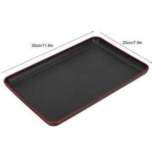 Japanese Style Plastic Rectangular Serving Tray, Non-Slip Food Serving Tray Plate for Restaurant Home Hotel(#1)