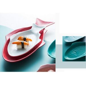 Cabilock 1pc Fish Platter Food Tray Pasta Ceramic Appetizer Plates Ceramic Plates Mini Cake Pans Ceramic Serving Dishes Ceramic Fish Plate Snack Storage Trays Fish Pan Oval Decorative Plate