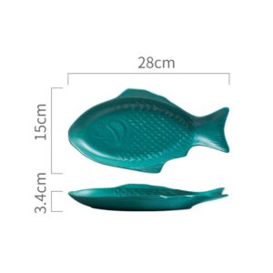 Cabilock 1pc Fish Platter Food Tray Pasta Ceramic Appetizer Plates Ceramic Plates Mini Cake Pans Ceramic Serving Dishes Ceramic Fish Plate Snack Storage Trays Fish Pan Oval Decorative Plate