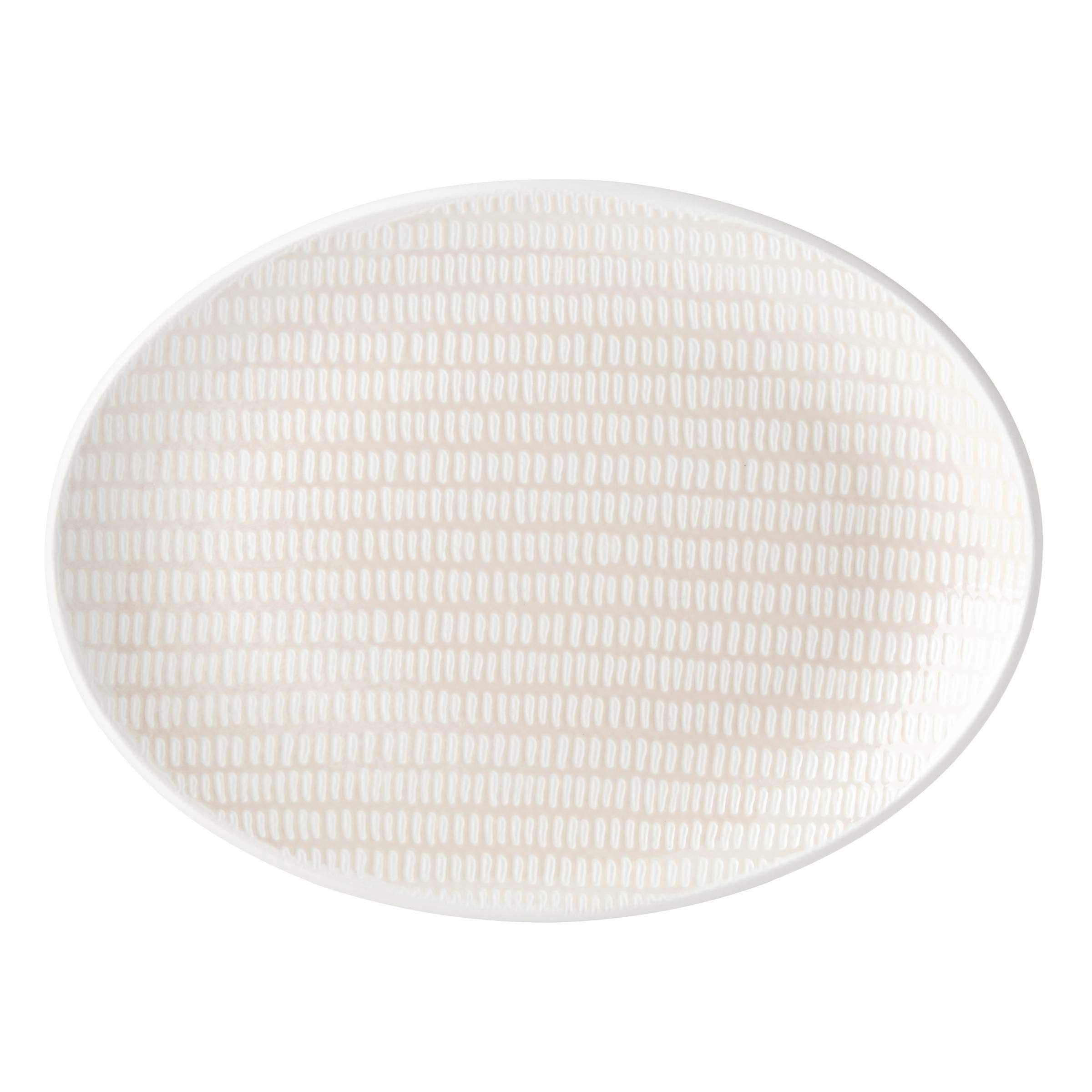 Lenox Textured Neutrals Dobby Platter, 3.15 LB, Blue