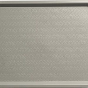 Carlisle FoodService Products Cafe Fast Food Cafeteria Tray with Patterned Surface for Cafeterias, Fast Food, And Dining Room, Plastic, 16.31 X 12.06 X 0.7 Inches, Gray, (Pack of 24)