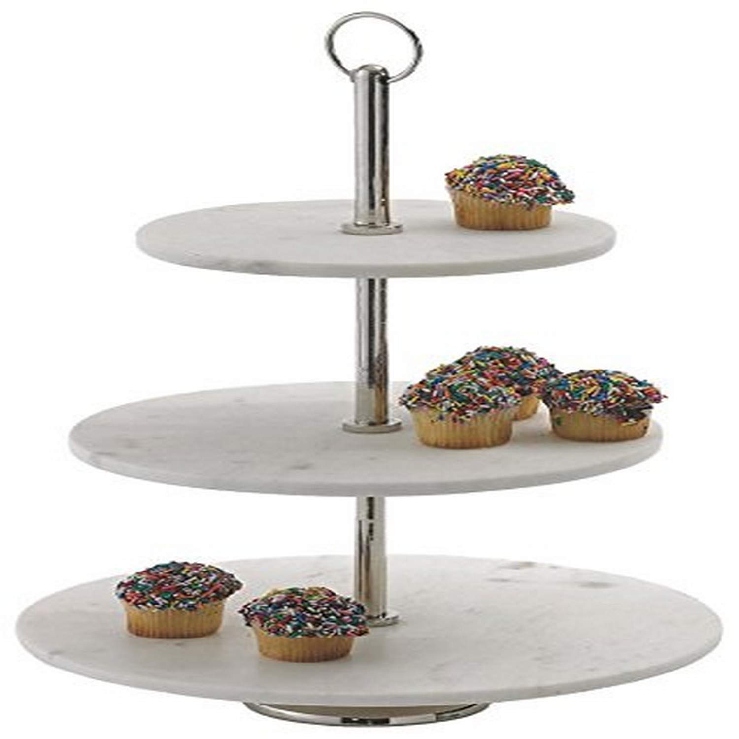 Go Home Round Marble Fruit Stand