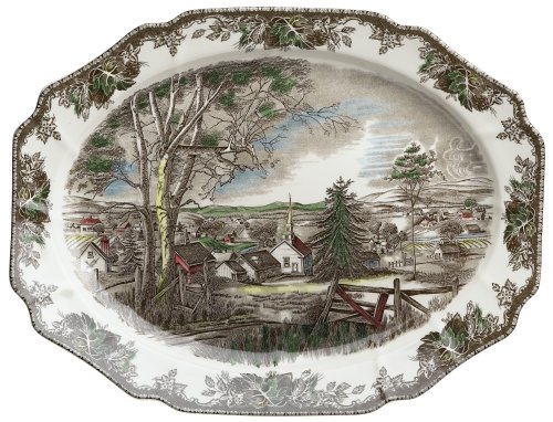 Johnson Brothers Friendly Village Turkey Platter, 20", Multi