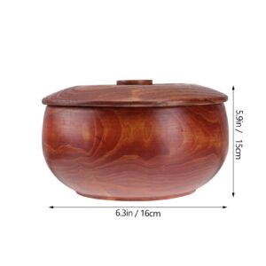 generic Wooden Serving Plate Bowl with Lid Natural Wood Round Serving Tea Trays Salad Fruit Dessert Cake Snack Large Platter