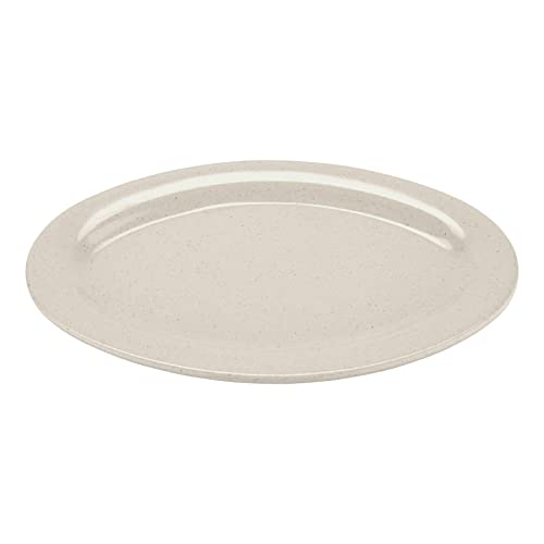 G.E.T. Heavy-Duty Shatterproof Plastic Melamine Serving Platter, 14" x 10", Ironstone (Set of 12)