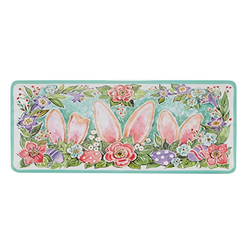 Certified International Joy of Easter Melamine 3 Piece Hostess Servware Set, Multicolor, Large