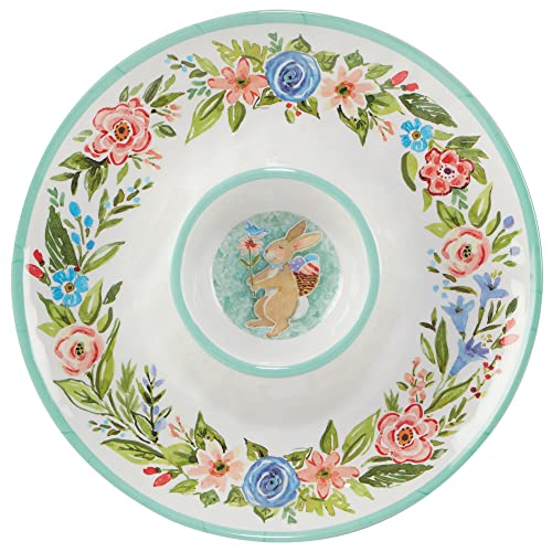 Certified International Joy of Easter Melamine 3 Piece Hostess Servware Set, Multicolor, Large