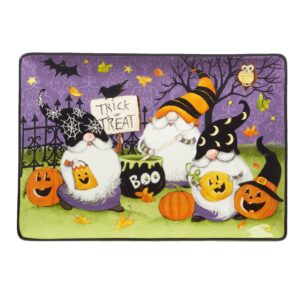 certified international halloween gnomes rectangular platter, 14" x 10", multicolored, large