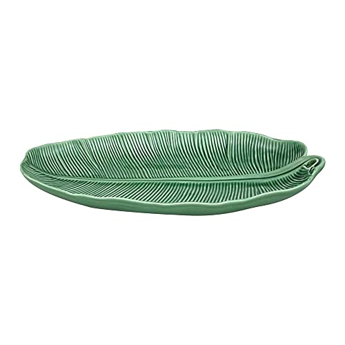 Bordallo Pinheiro Green Banana Leaf Earthenware Platter