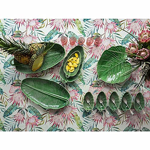 Bordallo Pinheiro Green Banana Leaf Earthenware Platter