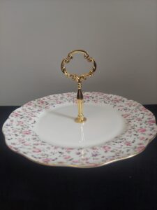 royal albert rose confetti handled serving tray