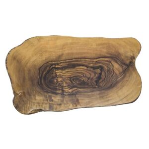 american metalcraft owm17 mel platter, organic olive wood