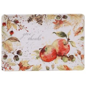 certified international harvest splash rectangular platter 14" x 10"