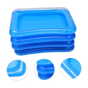 Anneome 4pcs Inflatable Ice Bar Kids Grill Crawfish Trays Tabletop Grill Inflatable Ice Serving Bar Pool Party Drink Containers Inflatable Serving Tray Ice Serving Trays Ice Serving Cooler