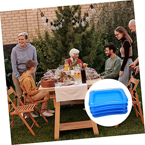 Anneome 4pcs Inflatable Ice Bar Kids Grill Crawfish Trays Tabletop Grill Inflatable Ice Serving Bar Pool Party Drink Containers Inflatable Serving Tray Ice Serving Trays Ice Serving Cooler