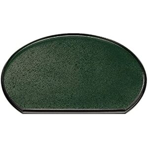 j-kitchens shaku 4 half moon double sided obon (bon tray tray) green dry lacquer clear takaki / akabuchi black made in japan