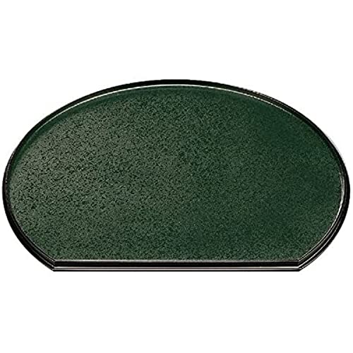 J-Kitchens Shaku 4 Half Moon Double Sided Obon (Bon Tray Tray) Green Dry Lacquer Clear Takaki / Akabuchi Black Made in Japan