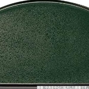 J-Kitchens Shaku 4 Half Moon Double Sided Obon (Bon Tray Tray) Green Dry Lacquer Clear Takaki / Akabuchi Black Made in Japan