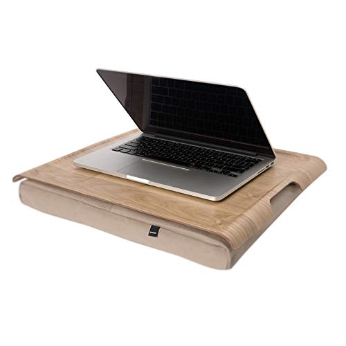 Natural Wooden Lap Tray - Natural Wood and Cushion