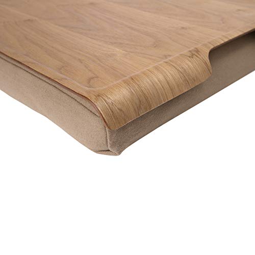 Natural Wooden Lap Tray - Natural Wood and Cushion