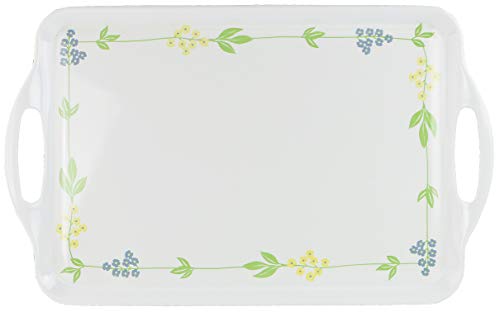 Reston Lloyd Melamine Serving/Ottoman, Rectangular Tray, Secret Garden