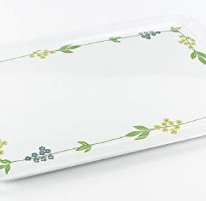 Reston Lloyd Melamine Serving/Ottoman, Rectangular Tray, Secret Garden