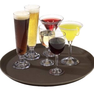 Cambro (1600CT138) 16" Round Fiberglass Bar Tray - Camtread®