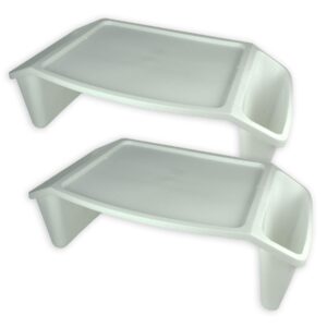 Romanoff Lap Tray, White, Pack of 2