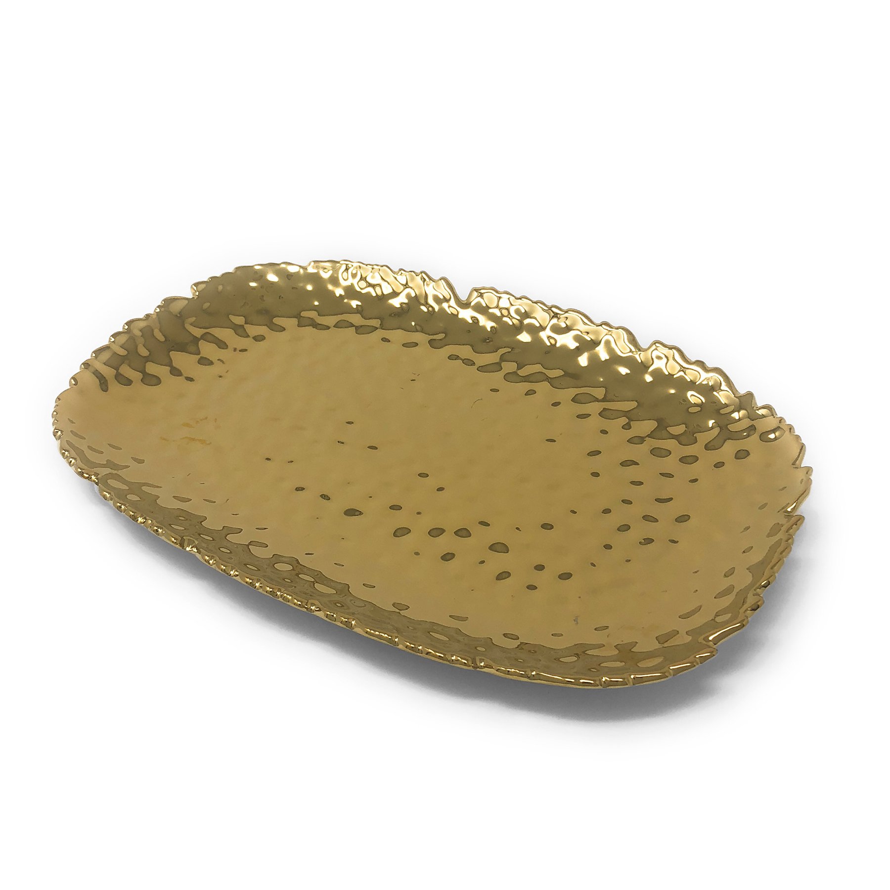 Pampa Bay Monaco Titanium-Plated Porcelain 11-inch Platter, Gold