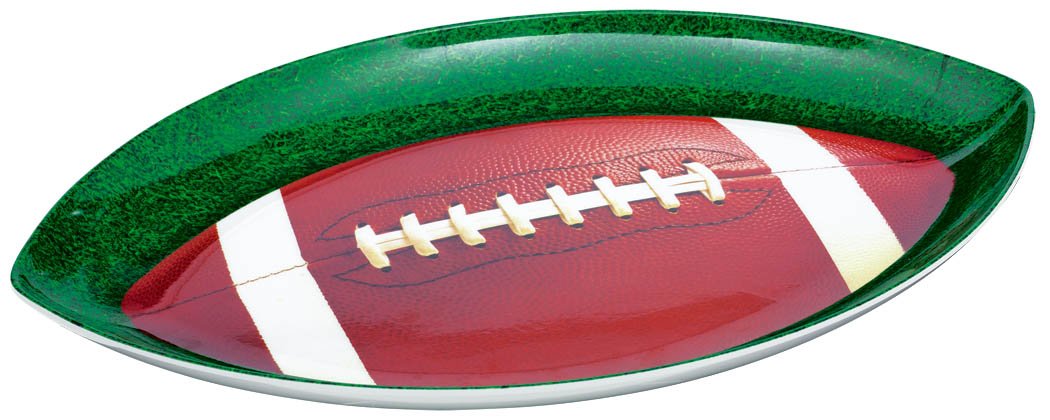 Football Shaped Plastic Party Platter