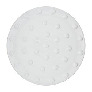 mud pie large beaded platter, 16" dia, white