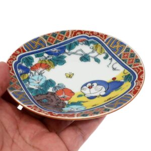 Doraemon [Small Plates] Kutani Era Style of Painting/Shozo Style/Color Gold Field Hand Pottery