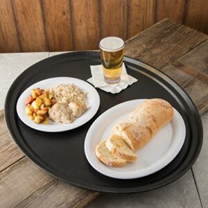 Carlisle FoodService Products 2700GR2004 Griptite 2 Oval Serving Tray, 27" x 22", Black (Pack of 6)