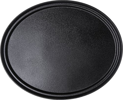 Carlisle FoodService Products 2700GR2004 Griptite 2 Oval Serving Tray, 27" x 22", Black (Pack of 6)