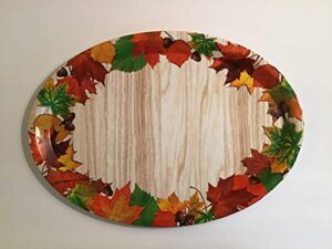 autumn harvest serving platter (leaves)