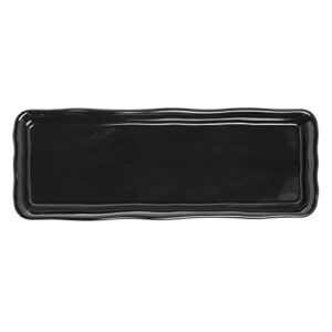 elite global solutions m618-b heavyweight black melamine display tray - 17 1/2 l x 6 1/2 w x 1 1/2 h