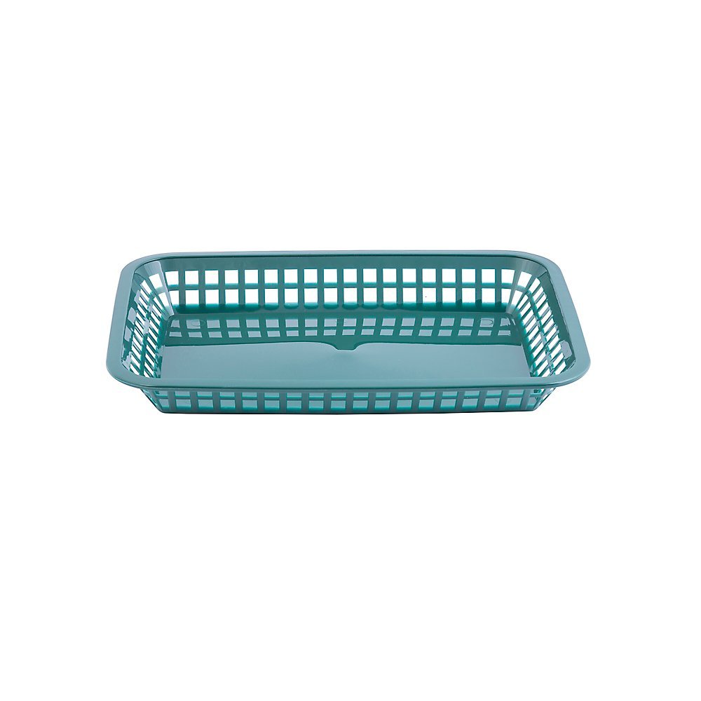 Tablecraft 1079FG Grande Green 11.75 x 8.5 Platter Basket - Dozen