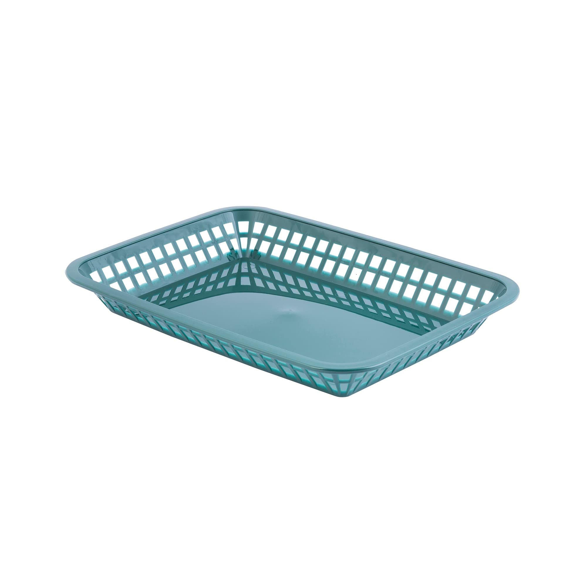 Tablecraft 1079FG Grande Green 11.75 x 8.5 Platter Basket - Dozen