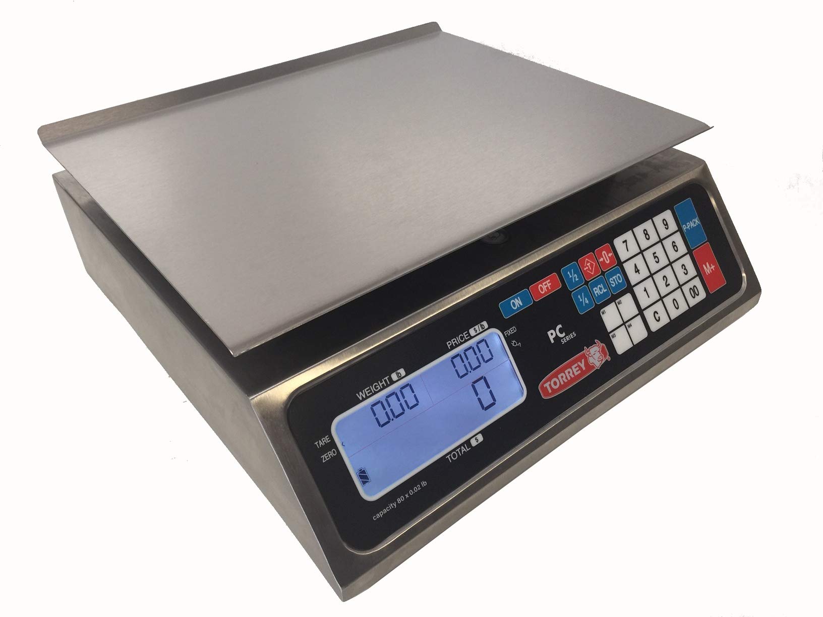 Tor Rey PC-80L Price Computing Scale,NTEP,Legal for Trade,80X0.02lb,Stainless Steel,Platter 11"X14"New