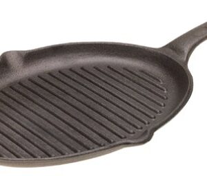 Mr. Bar-B-Q 06108Y Cast-Iron Ribbed Fajita Platter Set