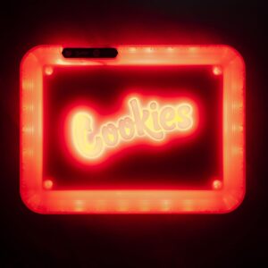 GLOW TRAY Cookies Glow Tray V3 - RED - LED Rolling Tray