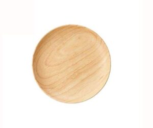 islandoffer wood plate, wooden round tray, wooden sushi soy dish tray