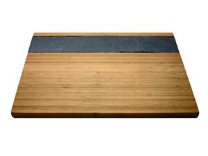 vinotemp bamboo and slate cheese serving tray