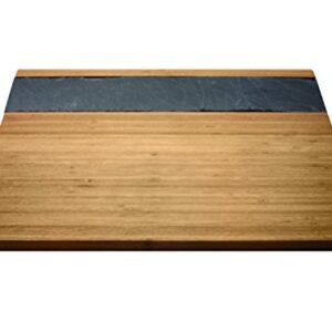 Vinotemp Bamboo and Slate Cheese Serving Tray