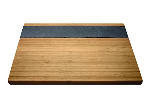 Vinotemp Bamboo and Slate Cheese Serving Tray