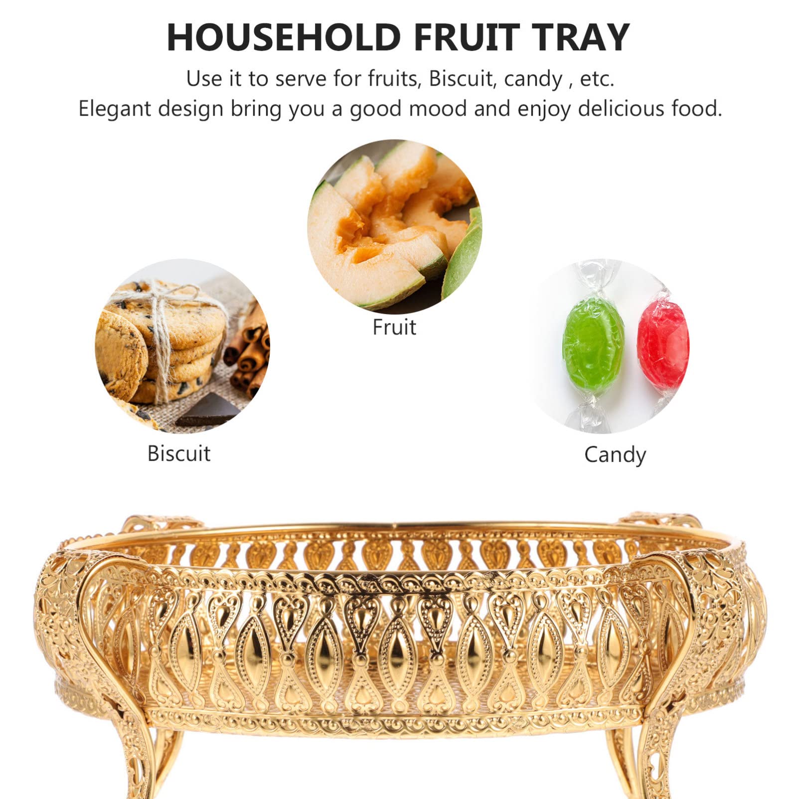 Cabilock 3 Pcs Metal Fruit Plate Appetizer Plates Buddhist Fruit Tray Gold Candy Footed Dessert Plates Snack Plates Dessert Tray Salad Containers Candy Dish Serving Dish Paper Cup The Gold