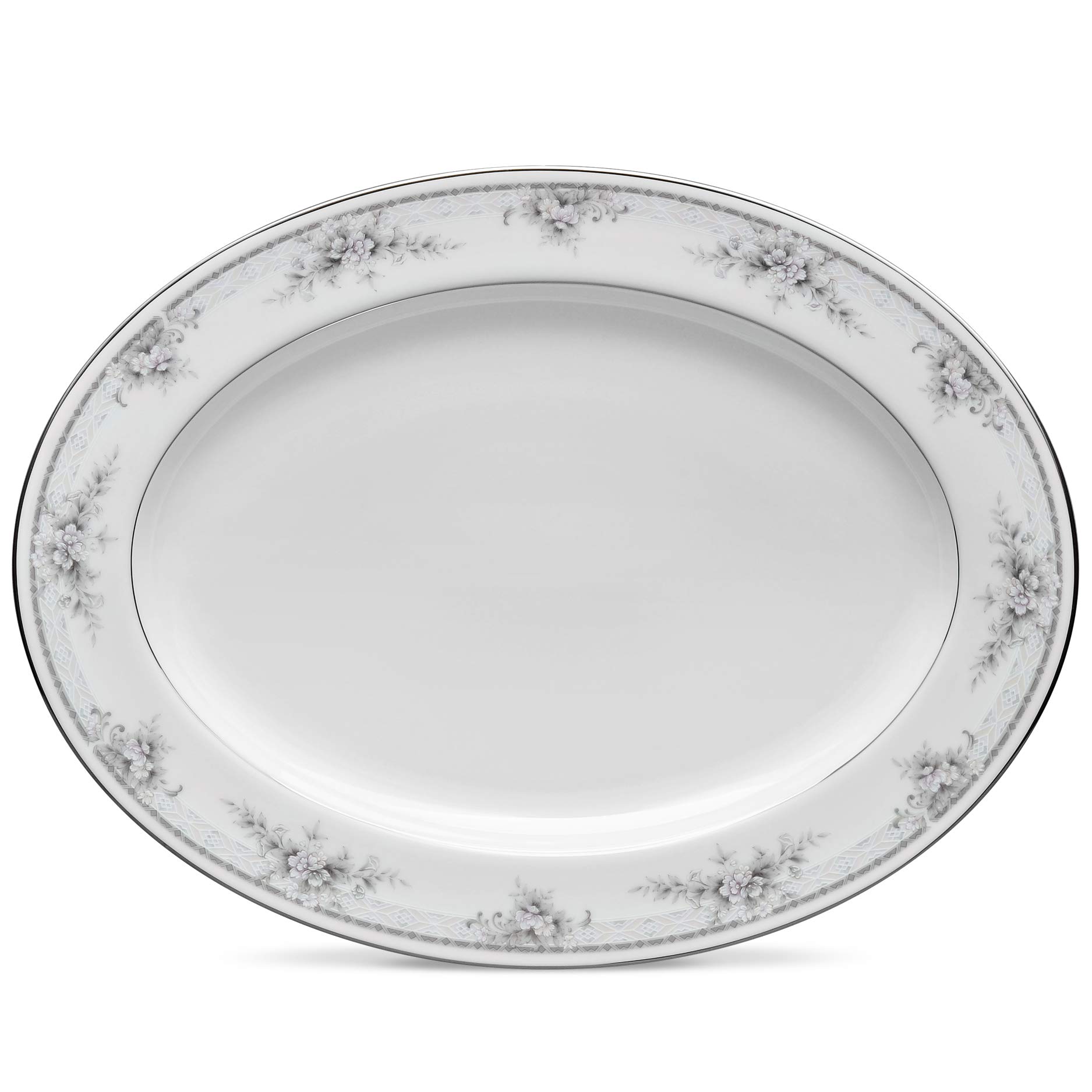 Noritake Sweet Leilani Oval Platter, 16-inches,White